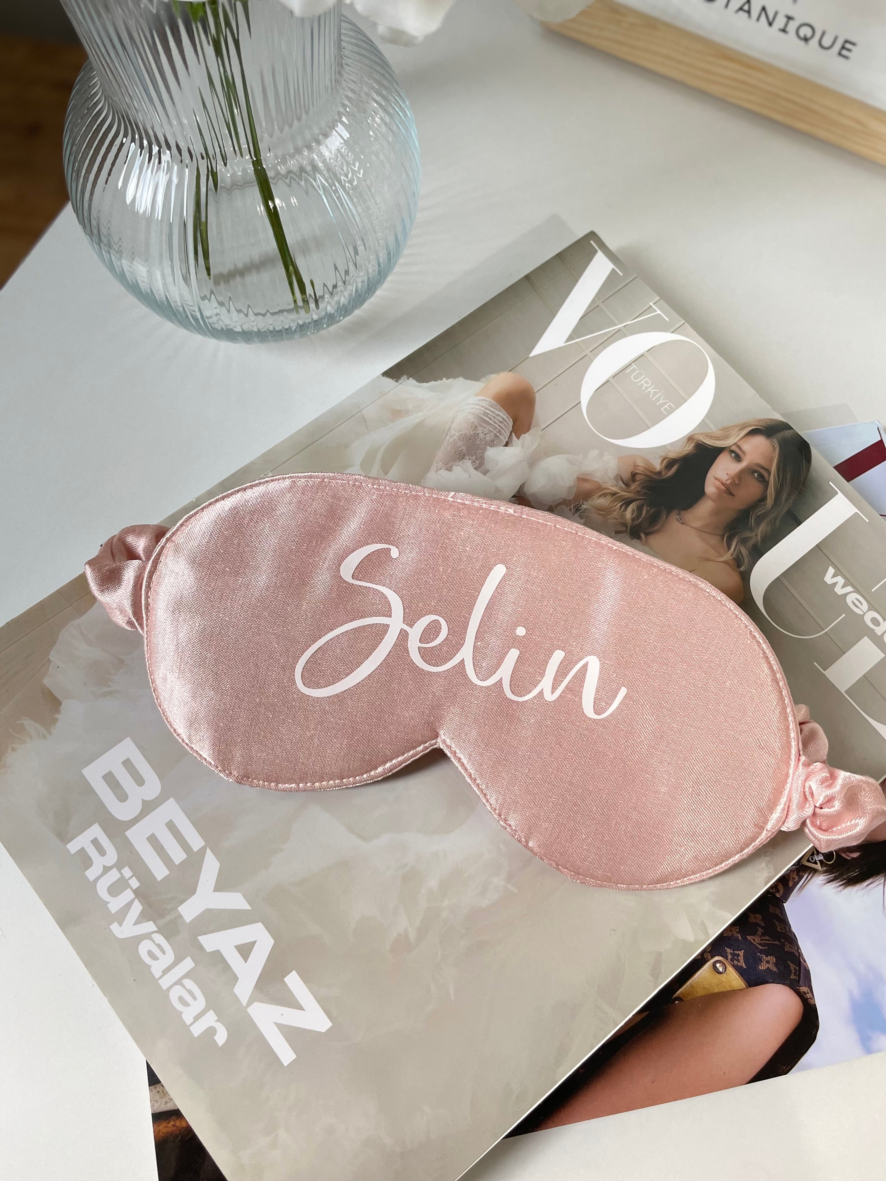 Kişiselleştirilebilir Pembe Göz Bandı – Zenan Design